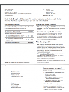 Debt Validation Notice Format Recommended by CFPB